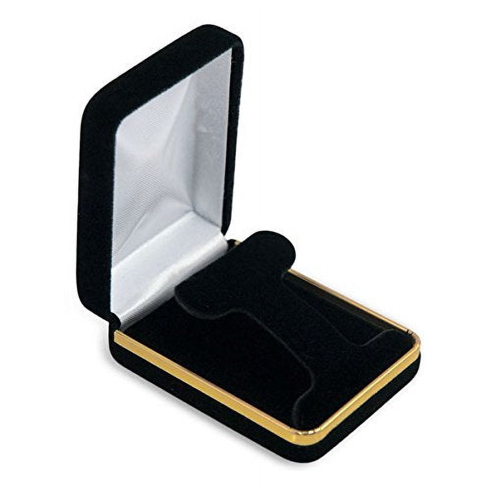 JewelrySupply Hoop Earring Box Black with Brass Trim - Walmart.com