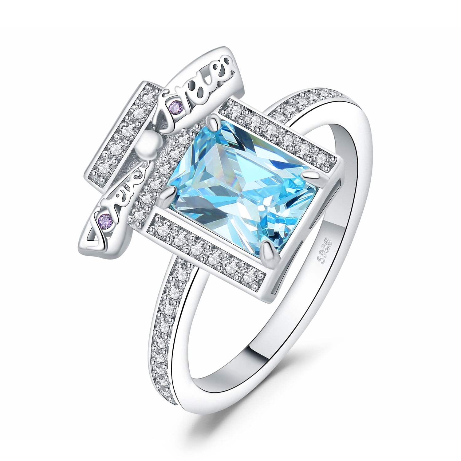 Jewelrypalace Perfume 2.9ct Rectangle Princess Cut Aquamarine Color ...