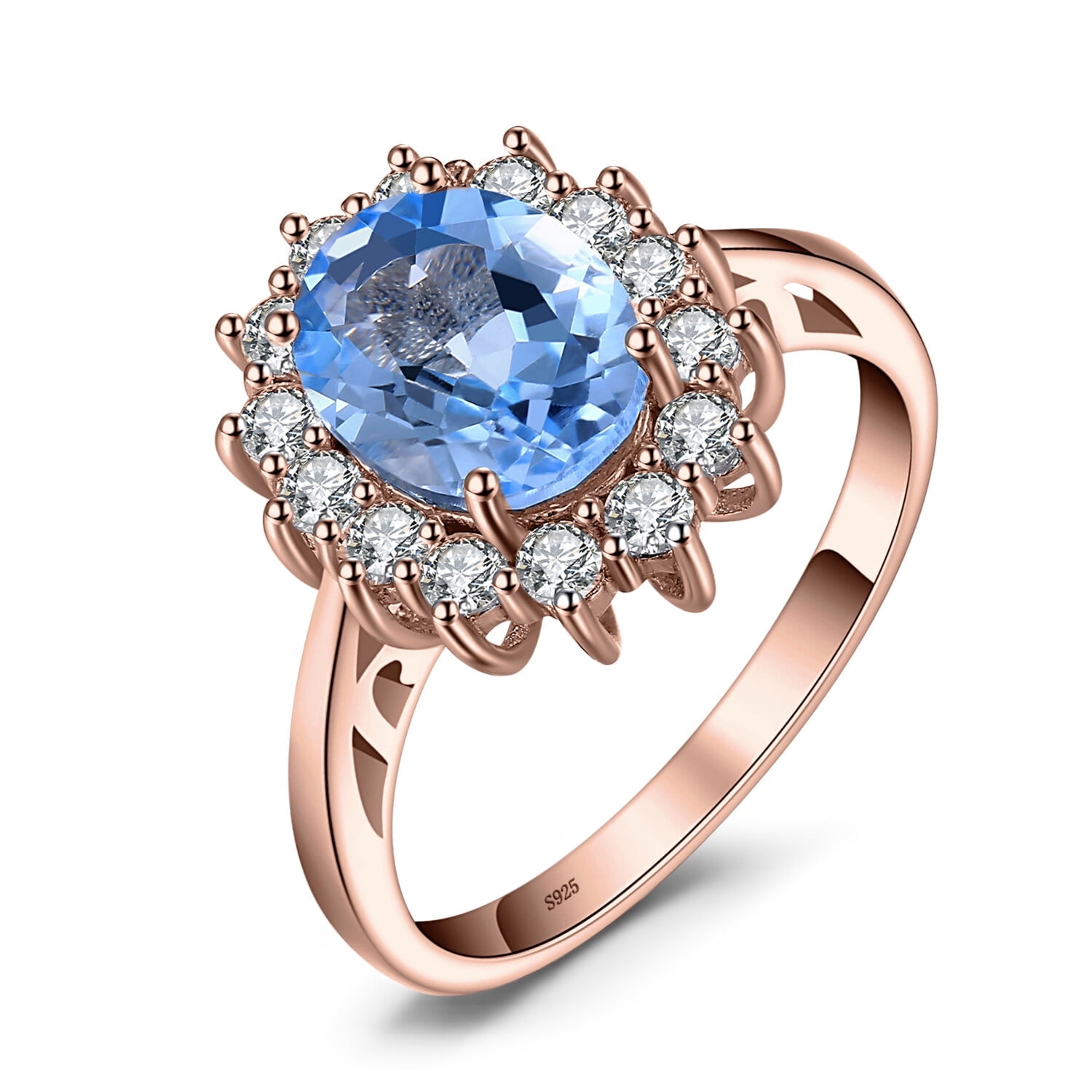 Jewelrypalace Princess Diana Kate Middleton Gemstone Birthstone Blue ...