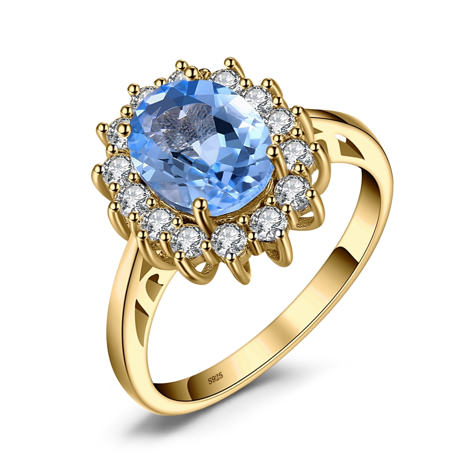 Jewelrypalace Princess Diana Kate Middleton Gemstone Birthstone Blue ...