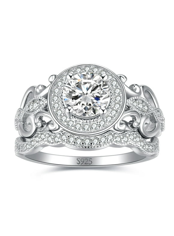 Butterfly Engagement Ring Set