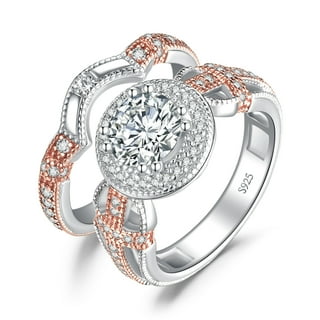 White Cubic Zirconia High Point V Shape Chevron Ring 925 Sterling Silver Band Jewelry Female ...