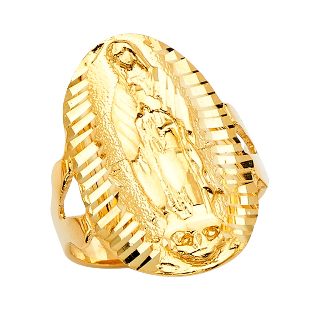 Jewels By Lux 14K Yellow Gold Our Lady of Guadalupe Virgin Mary Fashion ...