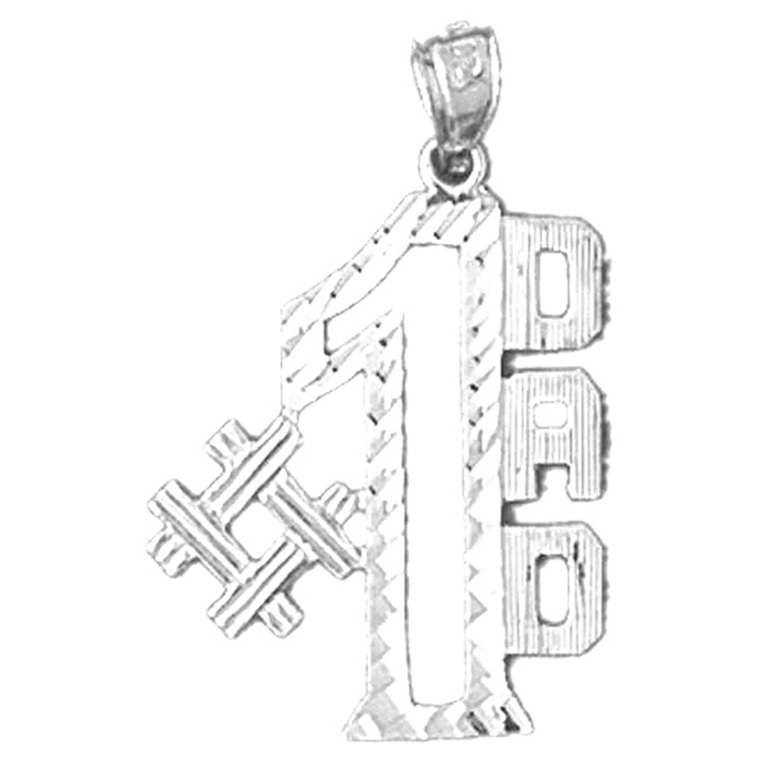 Jewels Obsession Sterling Silver #1 Dad Pendant - Walmart.com