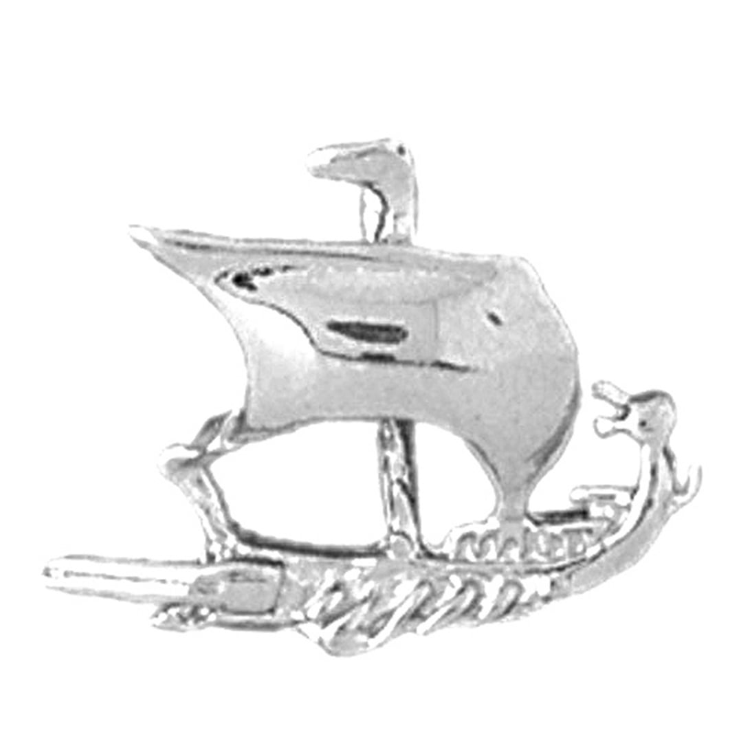 Jewels Obsession Sterling Silver Pirate Ship Pendant - Walmart.com