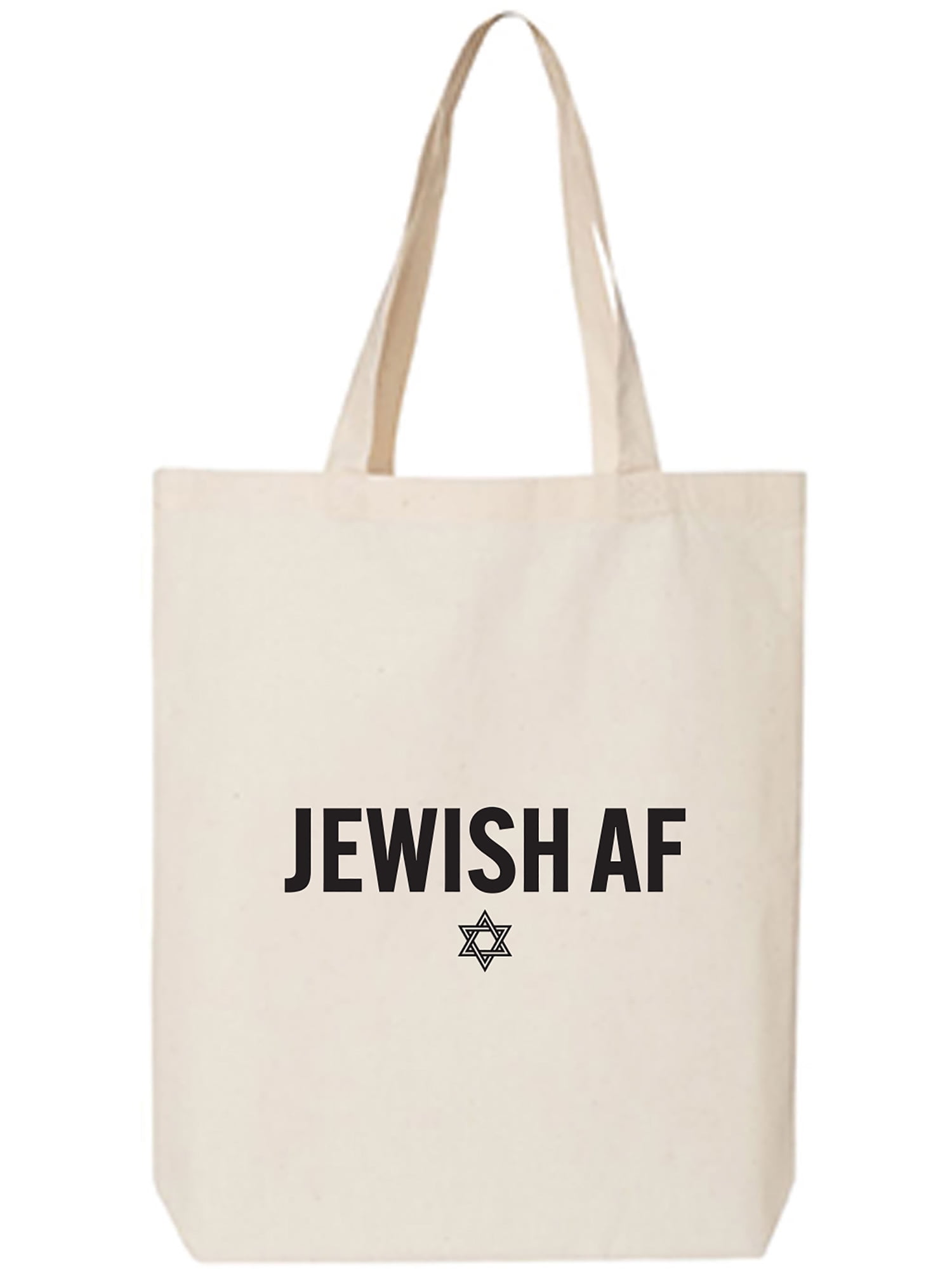 Jewish AF Cotton Canvas Tote Bag - Walmart.com