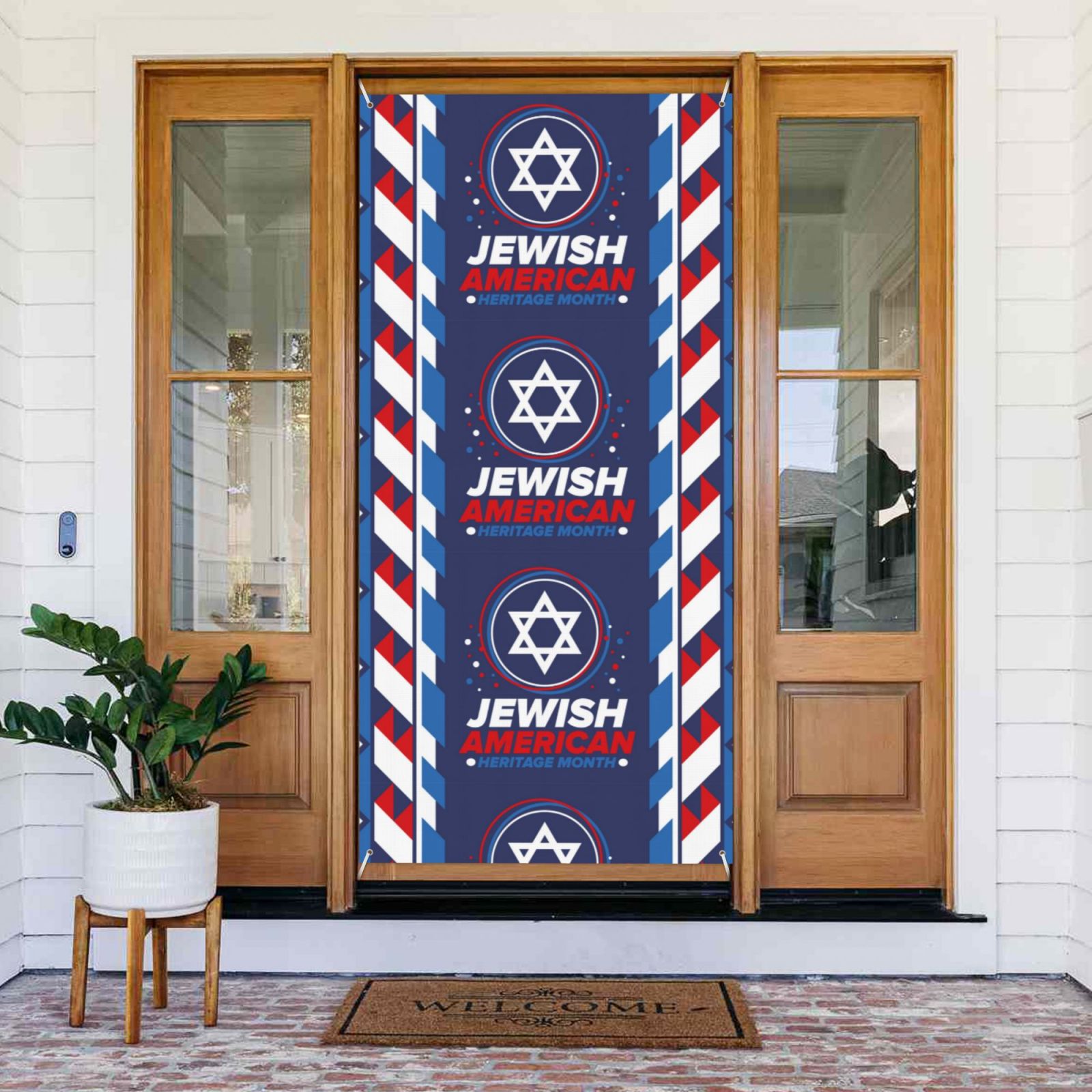 Jewish American Heritage Month Door Cover Decoration Backdrop Banner ...