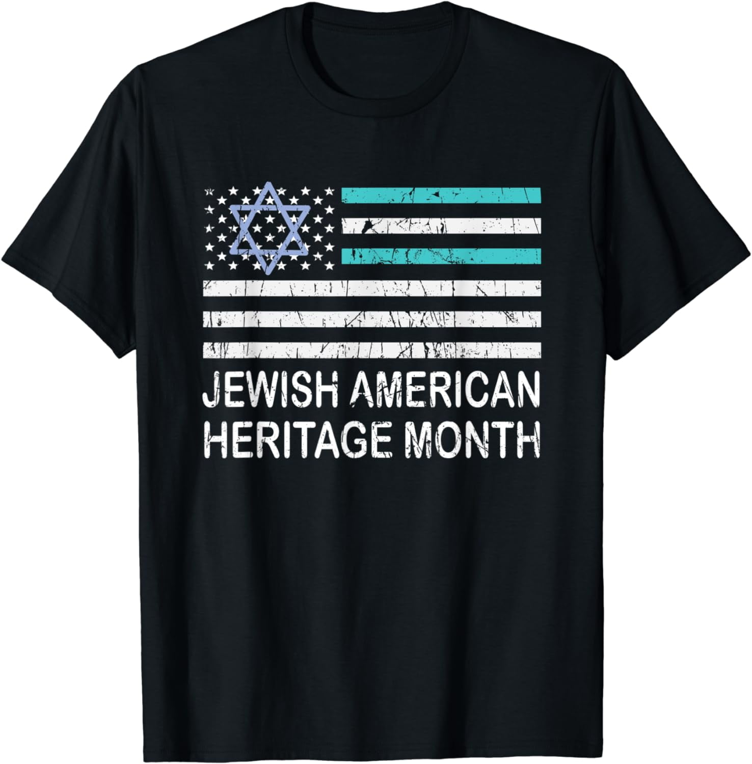 Jewish American Heritage Month Hebrew Star US Flag T-Shirt - Walmart.com