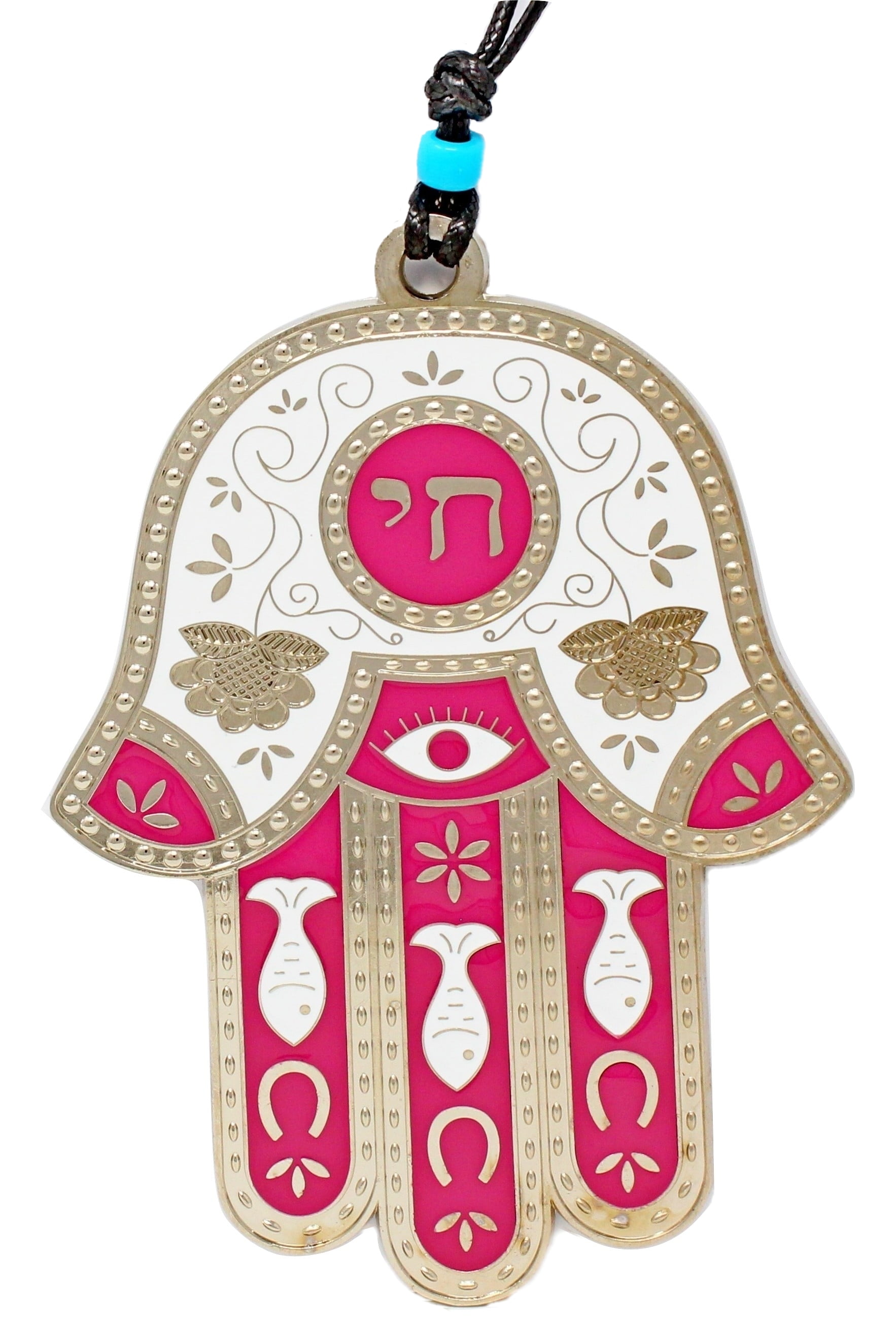 Jewish Chai Living Good Luck Home Wall Decor Multicolor Hamsa Hand ...