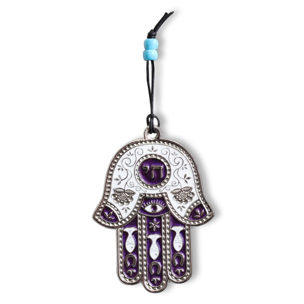 Jewish Chai Living Good Luck Home Wall Decor Multicolor Hamsa Hand - Medium - Made in Israel ...