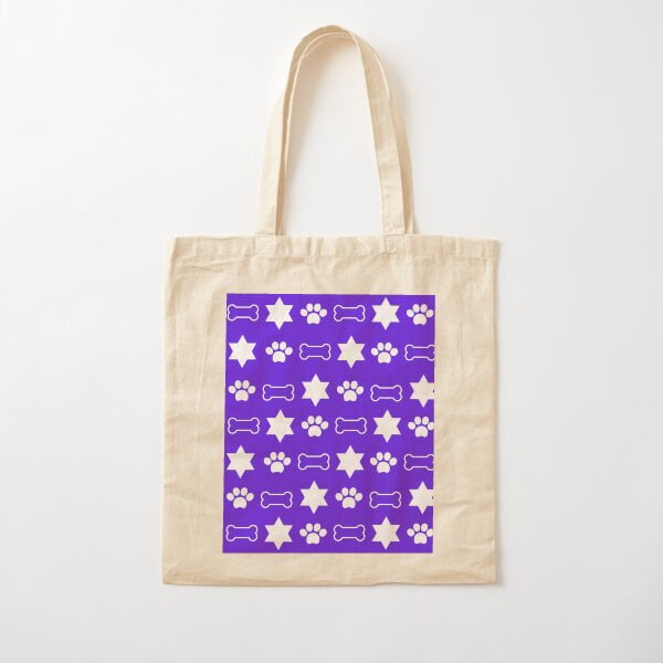 Jewish Dog Design Purple Cotton Tote Bag Canvas Tote Bag, Family Gift ...