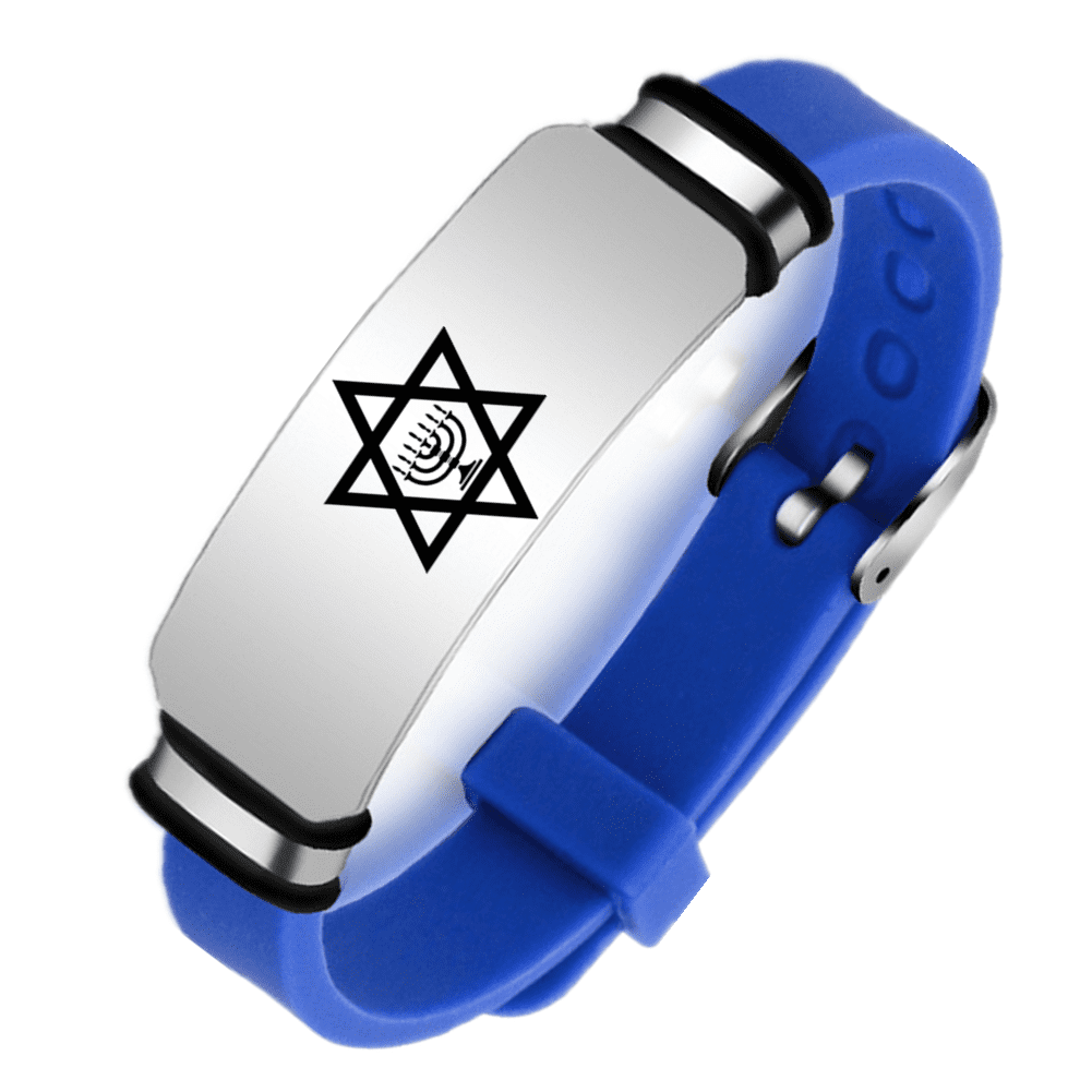 Jewish Star of David Silicone Bracelet Israel Religious Messianic ...