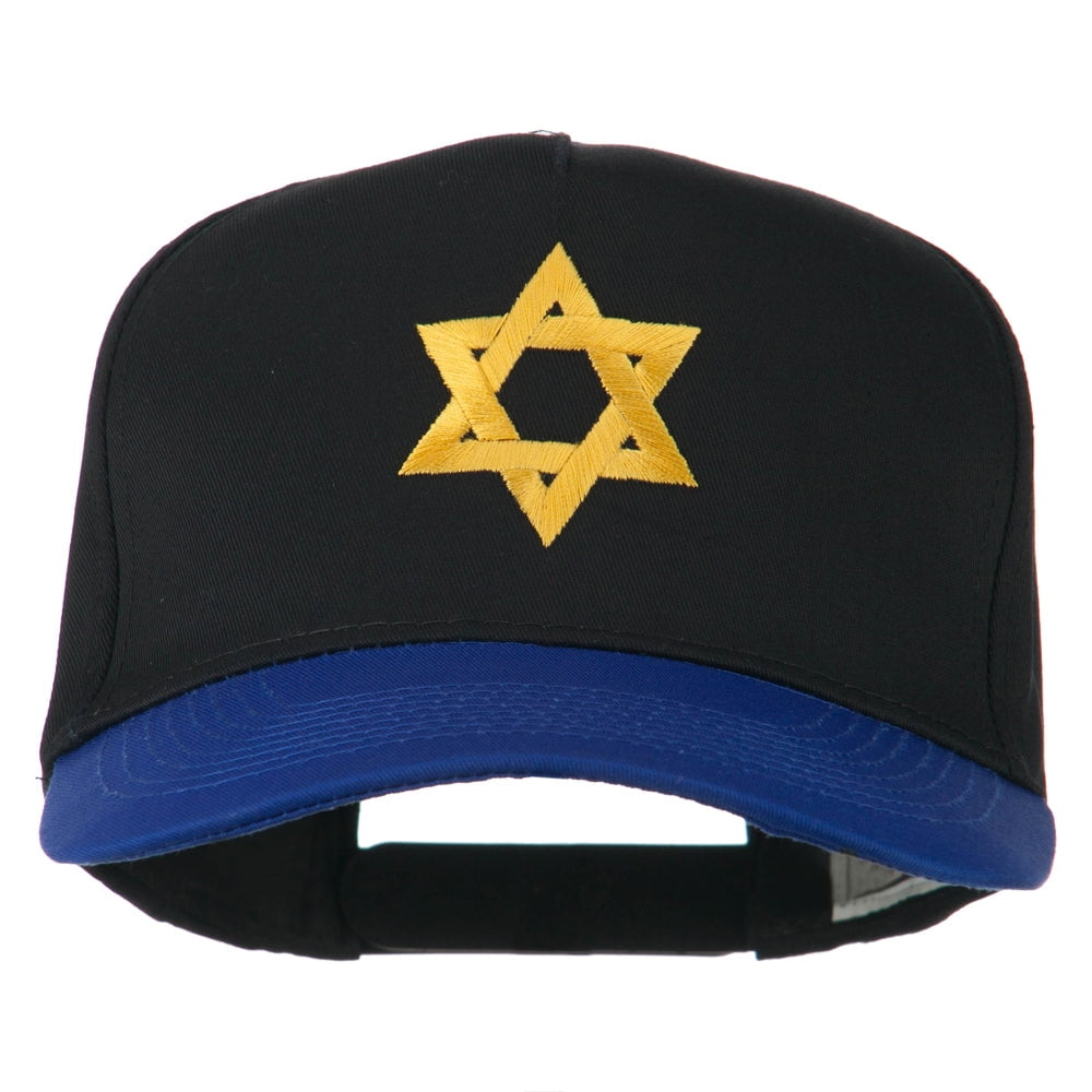 Jewish Star Embroidered Pigment Dyed Cap - Royal Black OSFM - Walmart.com