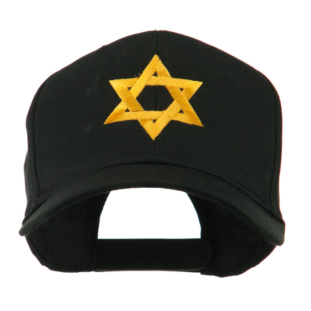 Jewish Star of David Embroidered Cap - Black OSFM - Walmart.com