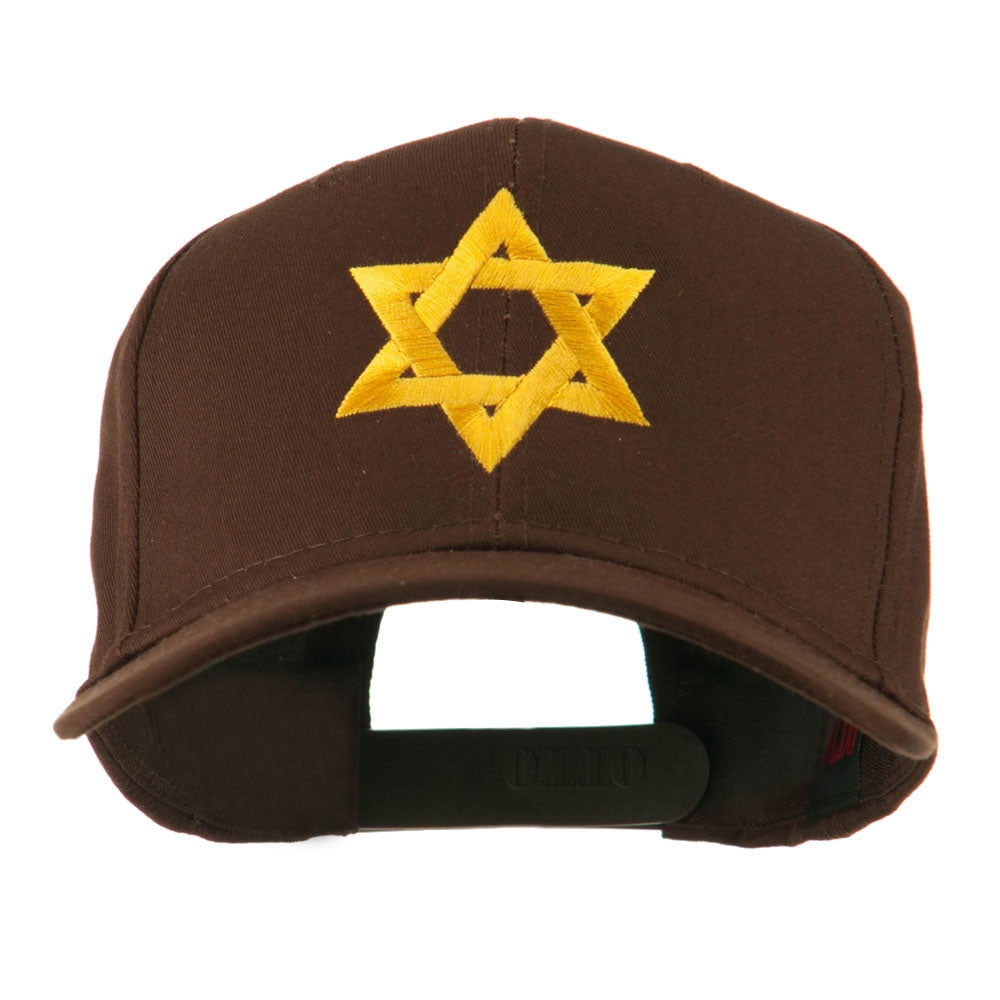Jewish Star of David Embroidered Cap - Brown OSFM - Walmart.com