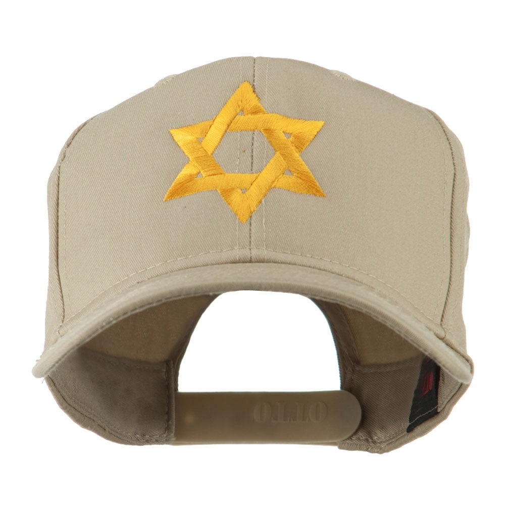 Jewish Star of David Embroidered Cap - Khaki OSFM - Walmart.com