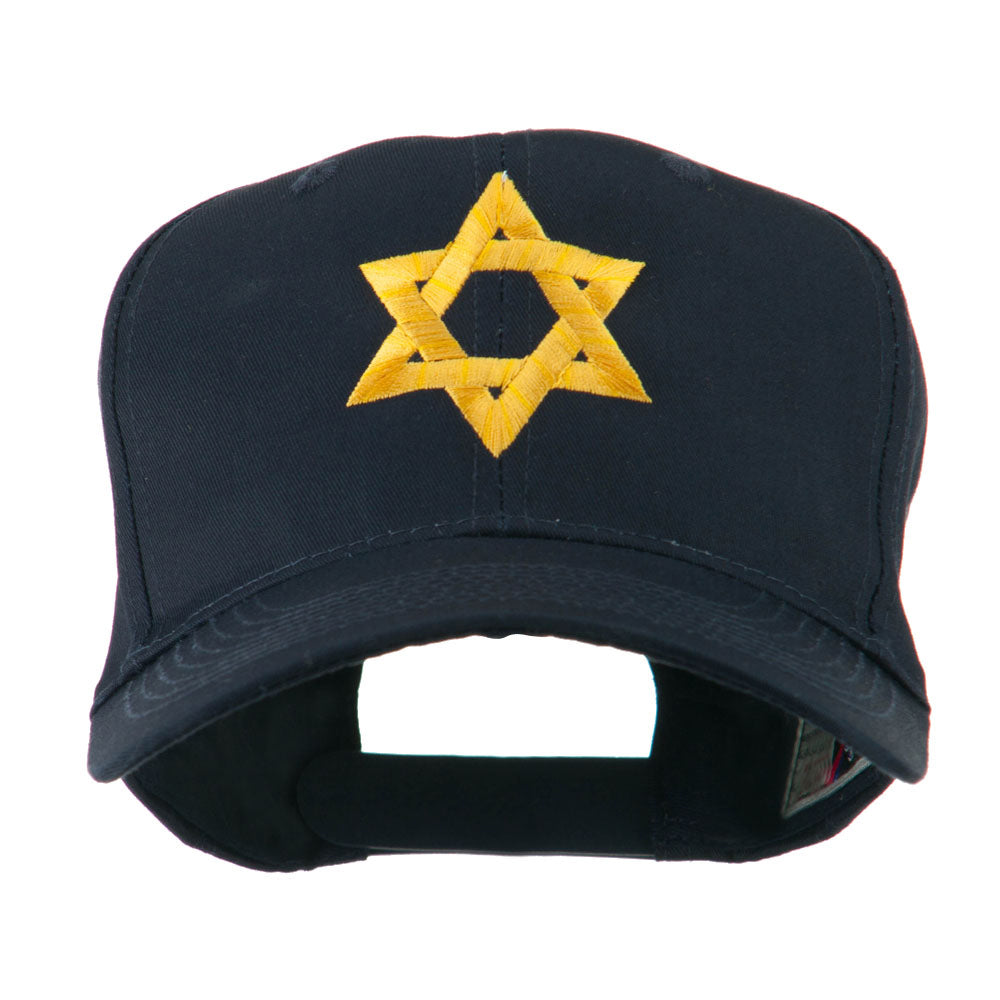 Jewish Star of David Embroidered Cap - Navy OSFM - Walmart.com
