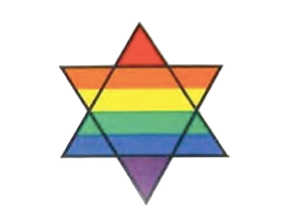Jewish Star of David Rainbow Flag 3x3 -LGBT Gay & Lesbian Support ...