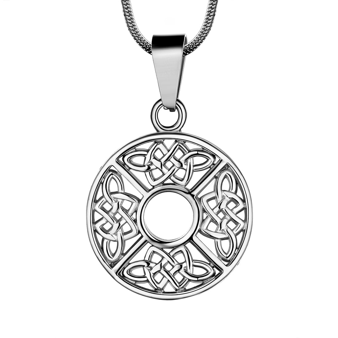 Jewmon Medallion Celtic Knot Round Disc Pendant Necklace for Men Women ...