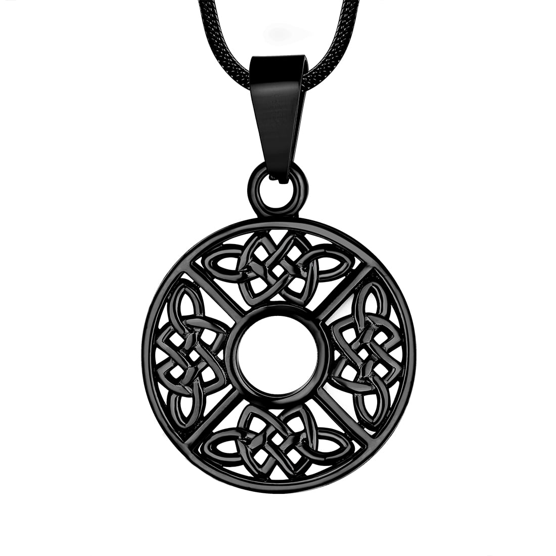 Jewmon Medallion Celtic Knot Round Disc Pendant Necklace for Men Women ...