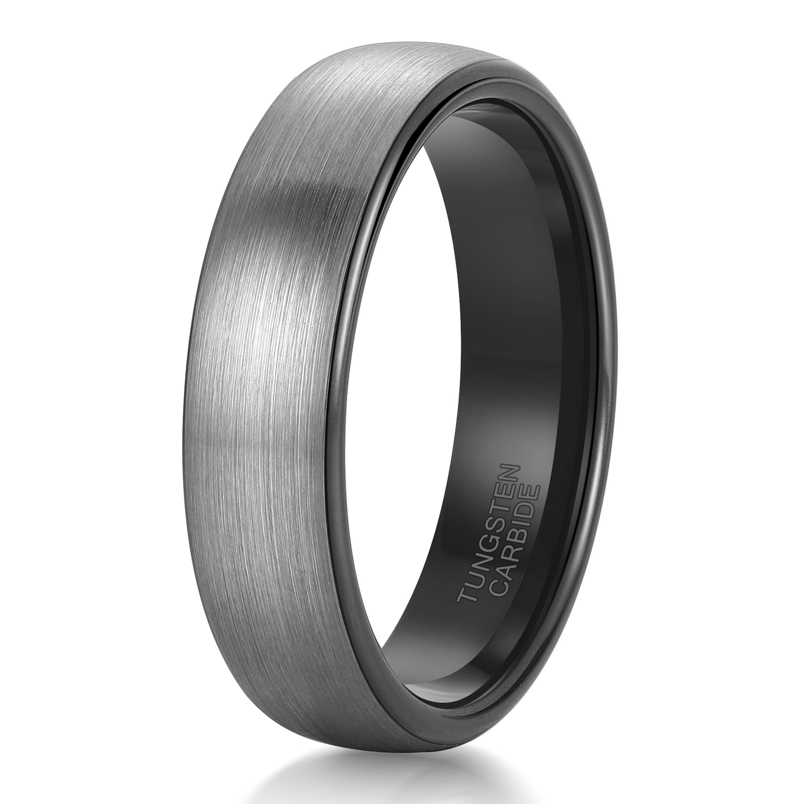 Tungsten Wedding Band Ring 7mm for Men Women Comfort Fit 18K Rose Gold ...