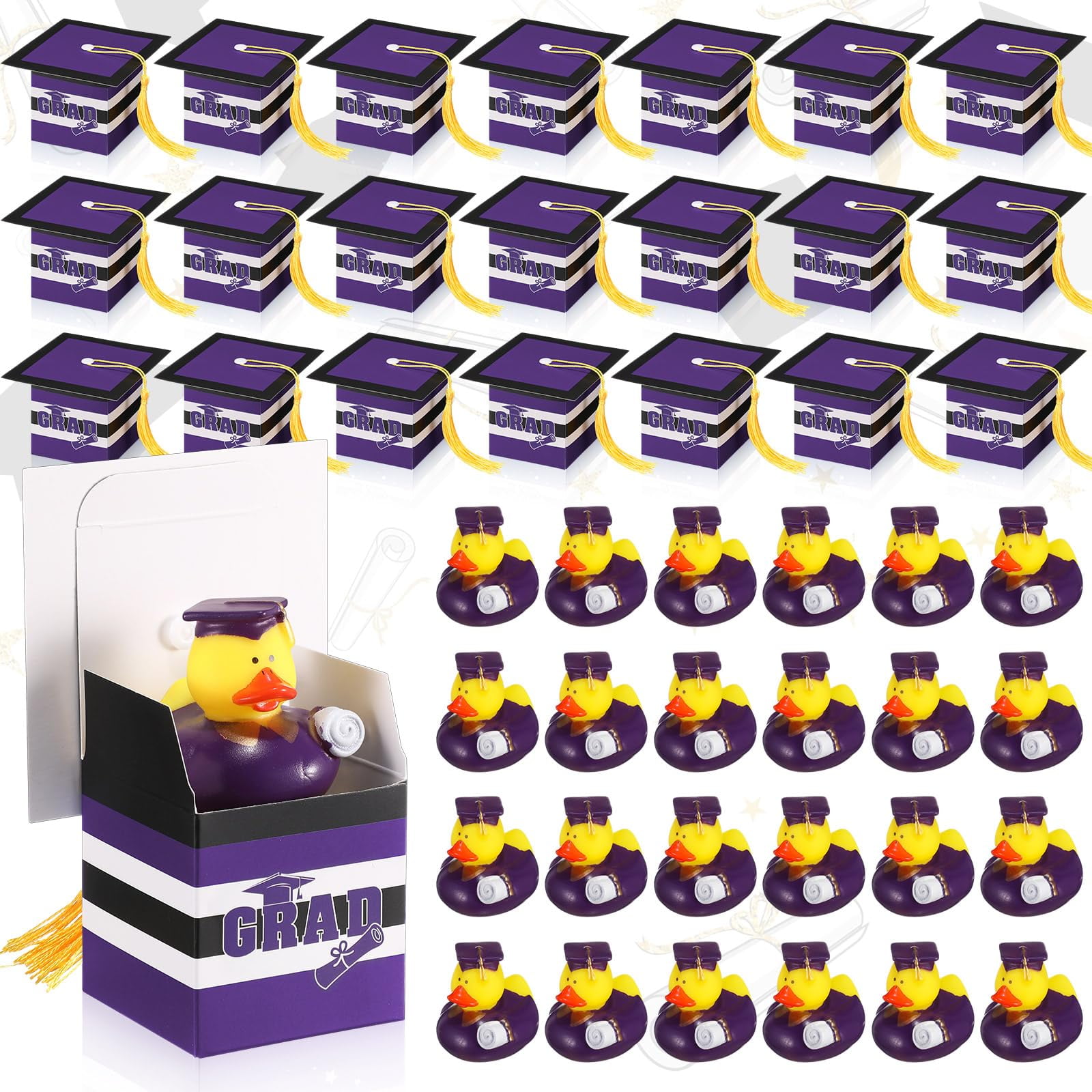 Jexine 24 Sets Graduation Rubber Ducks 2025 Graduation Gifts Party ...