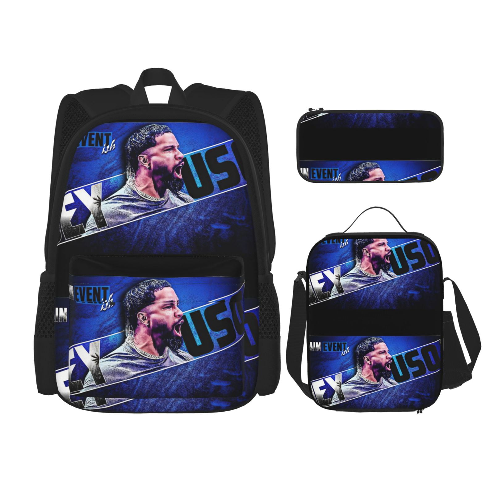 Jey USO Backpack 3 Pieces Set With Lunch Bag And Pencil Pouch ...
