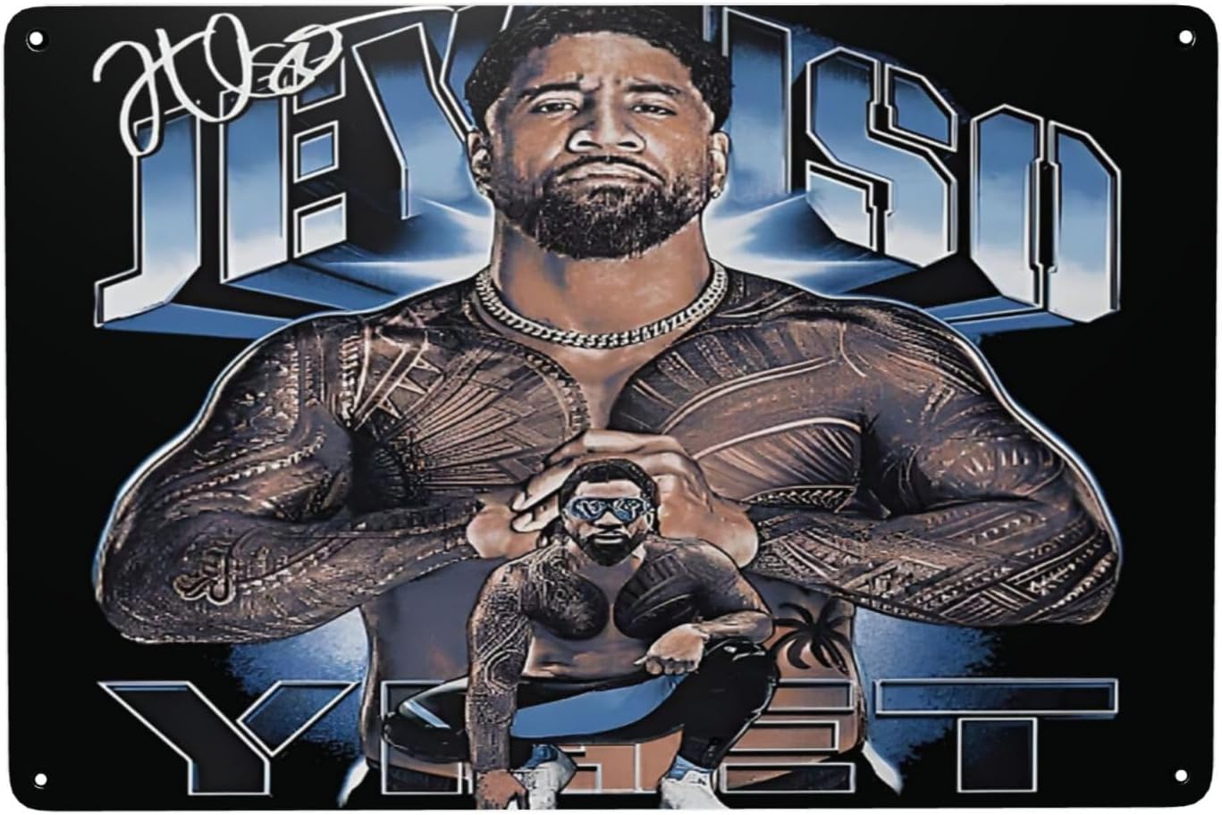 Jey USO Wrestler Metal Tin Sign Retro Decor Plaque Decorative Tin ...