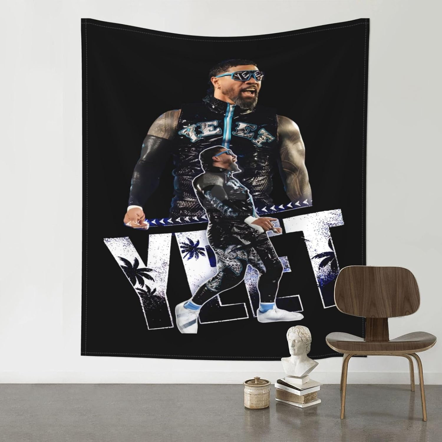 Jey USO Wrestler Tapestry Wall Hanging Art Poster For Living Room ...