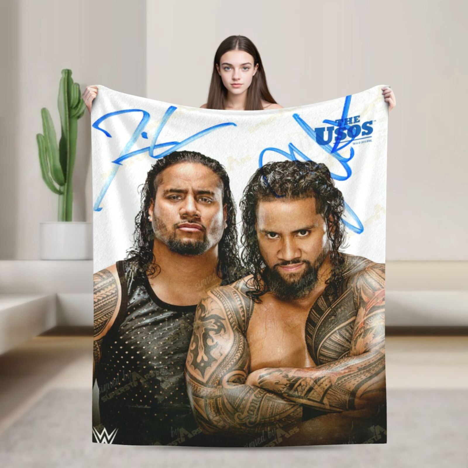 Jey Uso Blanket, Super Soft Throw Blanket For Wrestling Fans, Cozy ...