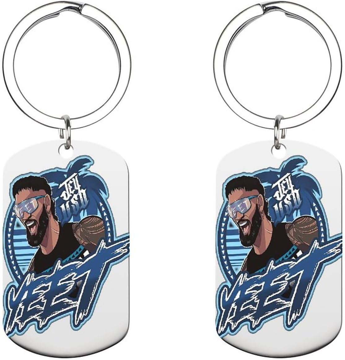 Jey Uso-Cool-Yeet Merch Keychain Yeet Metal Car Key Ring For Women Men ...