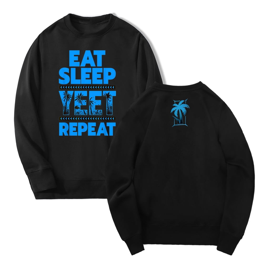 Jey Uso Eat Sleep Yeet Repeat Sweatshirt Long Sleeve Streetwear Women ...