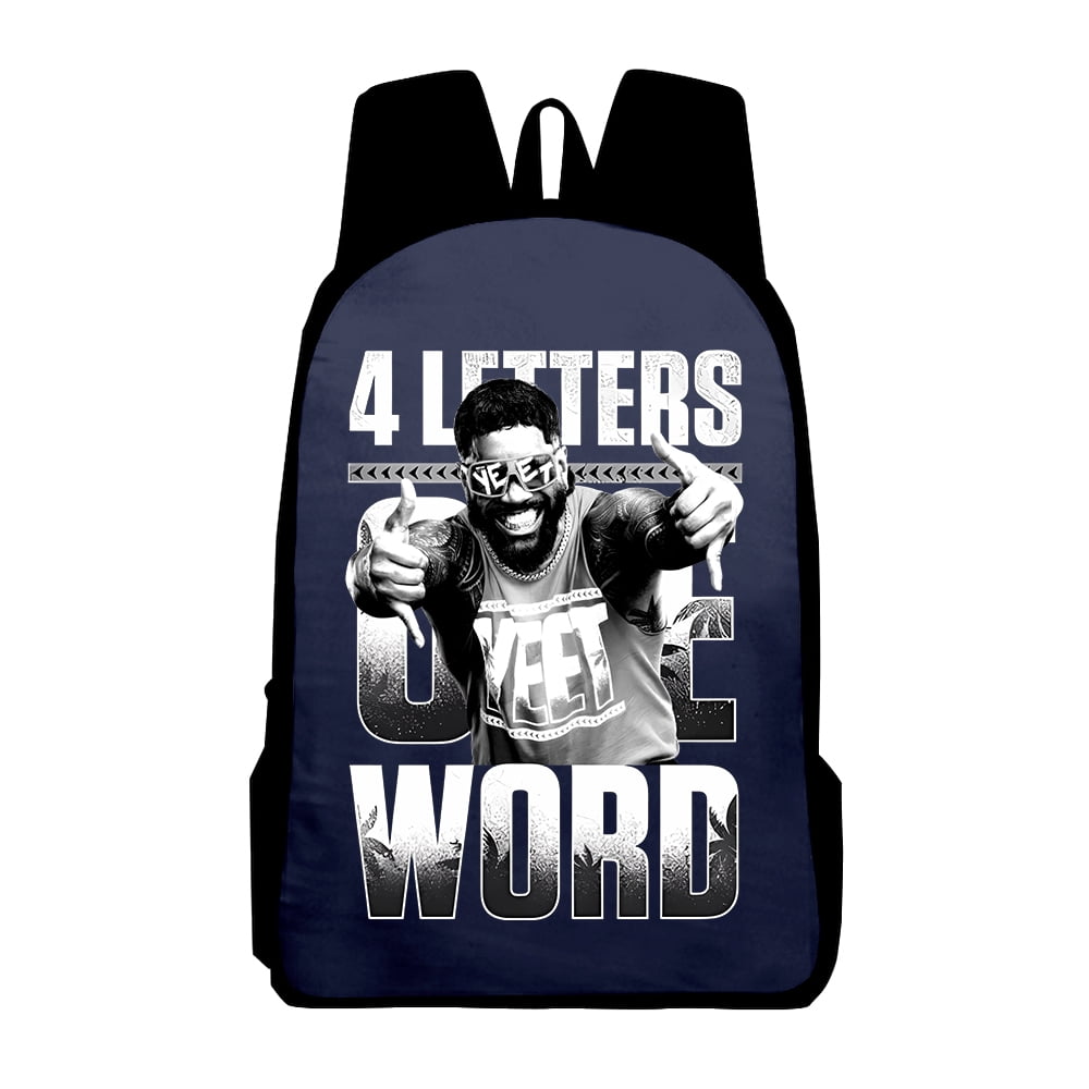 Jey Uso Four Letters One Word Backpack Casual Rucksack Women Men ...