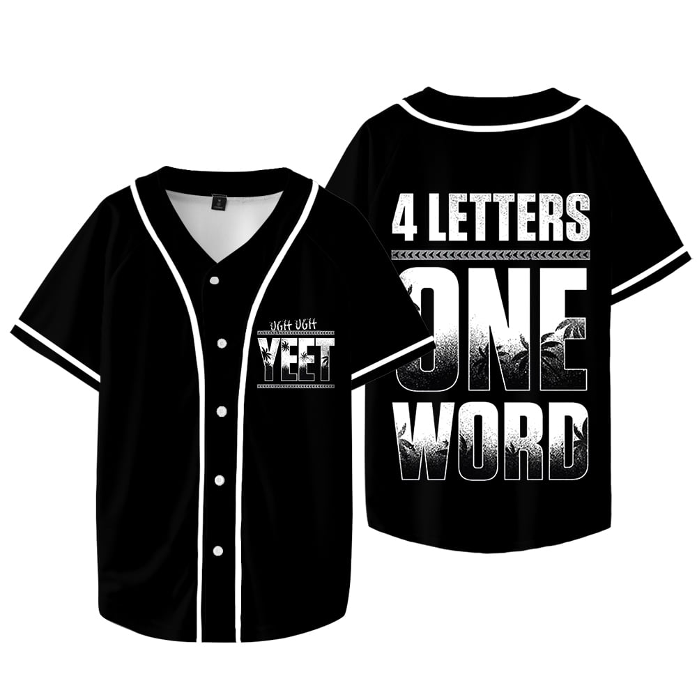 Jey Uso Four Letters One Word Baseball Jacket Unisex V-neck Short ...