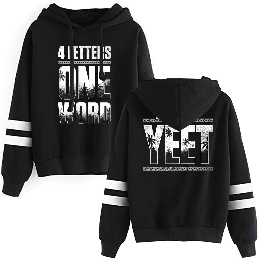 Jey Uso Four Letters One Word Hoodie Long Sleeve Pocketless Unisex ...