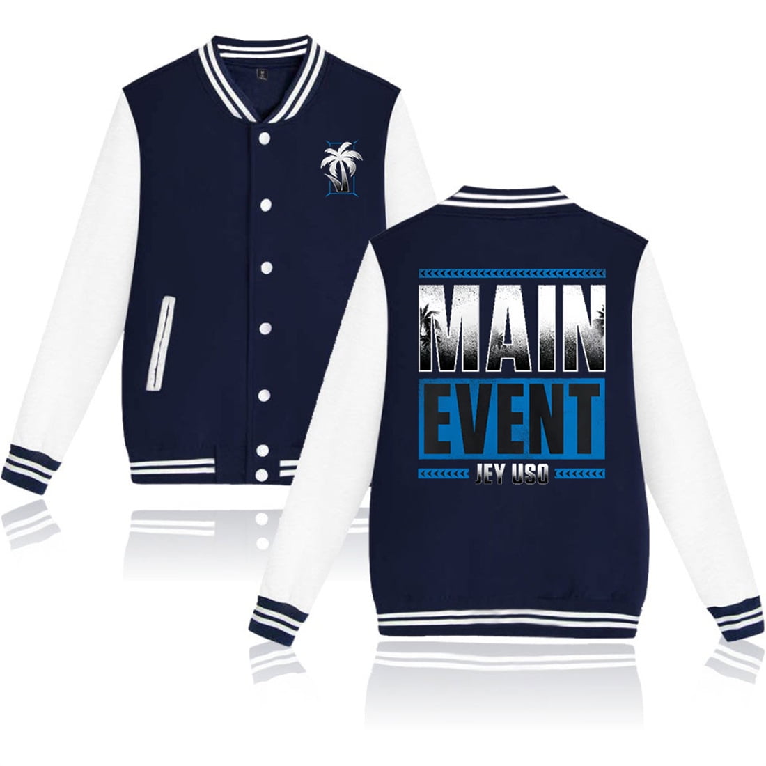 Jey Uso Main Event Baseball Jacket Fashion Baseball Uniform Women Men ...