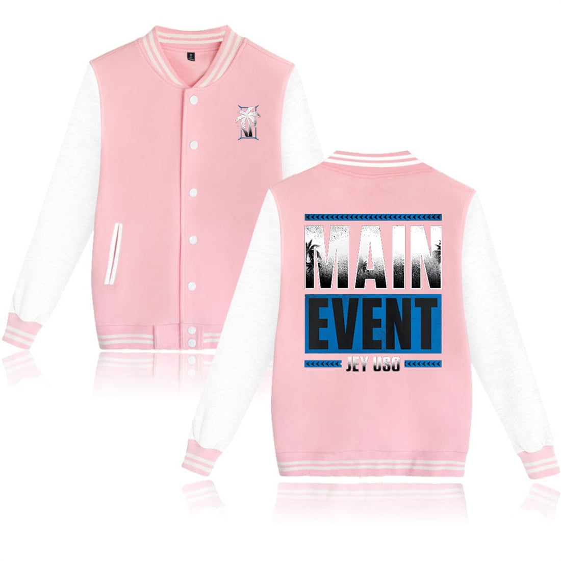 Jey Uso Main Event Baseball Jacket Fashion Baseball Uniform Women Men ...