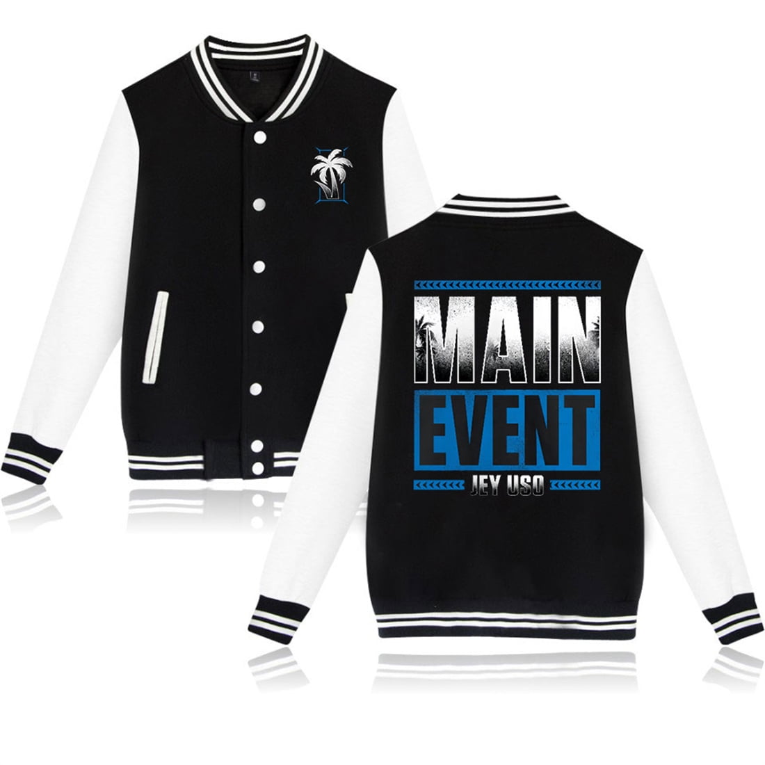 Jey Uso Main Event Baseball Jacket Fashion Baseball Uniform Women Men ...