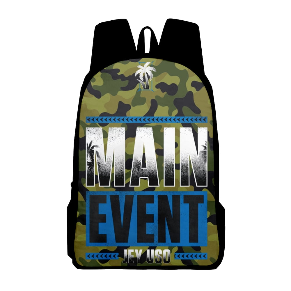 Jey Uso Main Event Merch Backpack Casual Daypack Women Men Rucksack ...