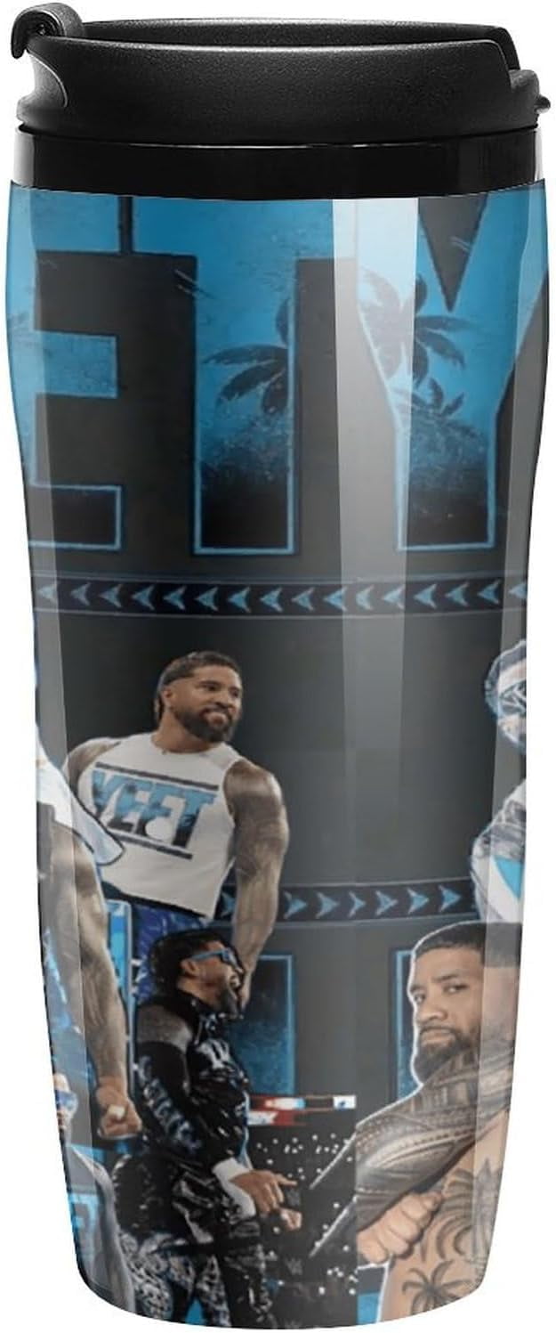 Jey Uso Merch Coffee Mug With Lids Thermos Plastic Travel Cup Reusable ...