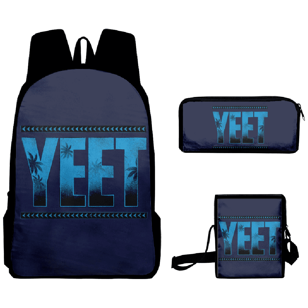 Jey Uso Yeet Backpacks 3 Piece Sets Fashion Crossbody Bag Hip Hop ...