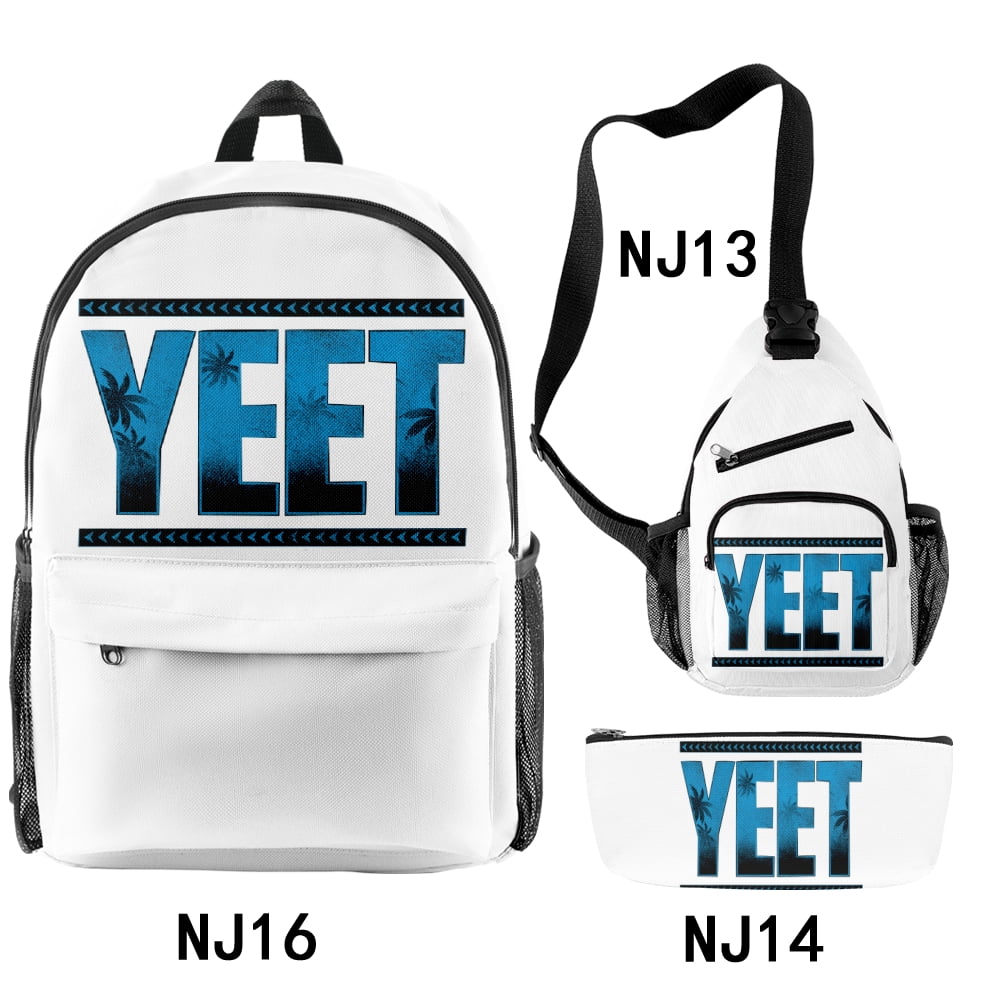 Jey Uso Yeet Backpacks 3 Pieces Sets Hip Hop Style Zipper Pack Fashion ...