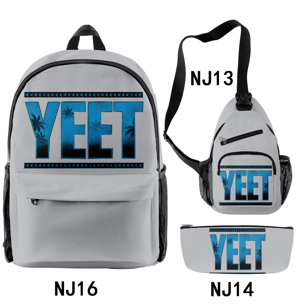 Jey Uso Yeet Backpacks 3 Pieces Sets Hip Hop Style Zipper Pack Fashion ...
