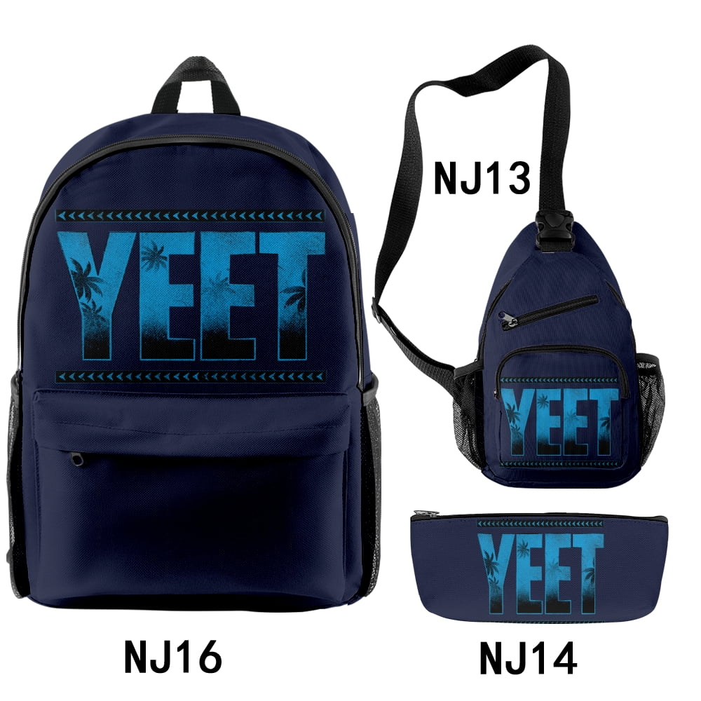 Jey Uso Yeet Backpacks 3 Pieces Sets Hip Hop Style Zipper Pack Fashion ...