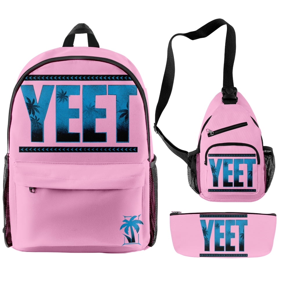 Jey Uso Yeet Merch Backpack 3 Piece Set Rucksack Crossbody Bag Women ...