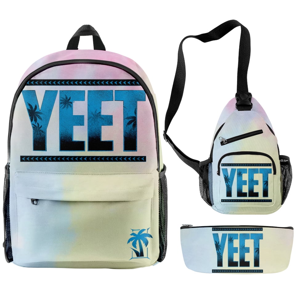 Jey Uso Yeet Merch Backpack 3 Piece Set Rucksack Crossbody Bag Women ...