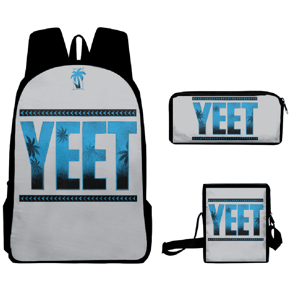 Jey Uso Yeet Merch Backpack 3 Piece Set Rucksack Shoulder Bag Women Men ...