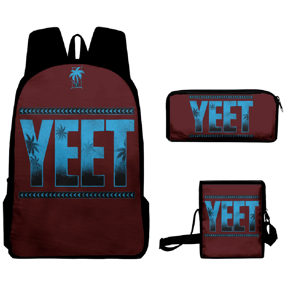 Jey Uso Yeet Merch Backpack 3 Piece Set Rucksack Shoulder Bag Women Men ...