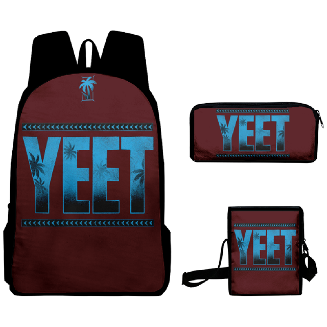 Jey Uso Yeet Merch Backpack 3 Piece Set Rucksack Shoulder Bag Women Men ...