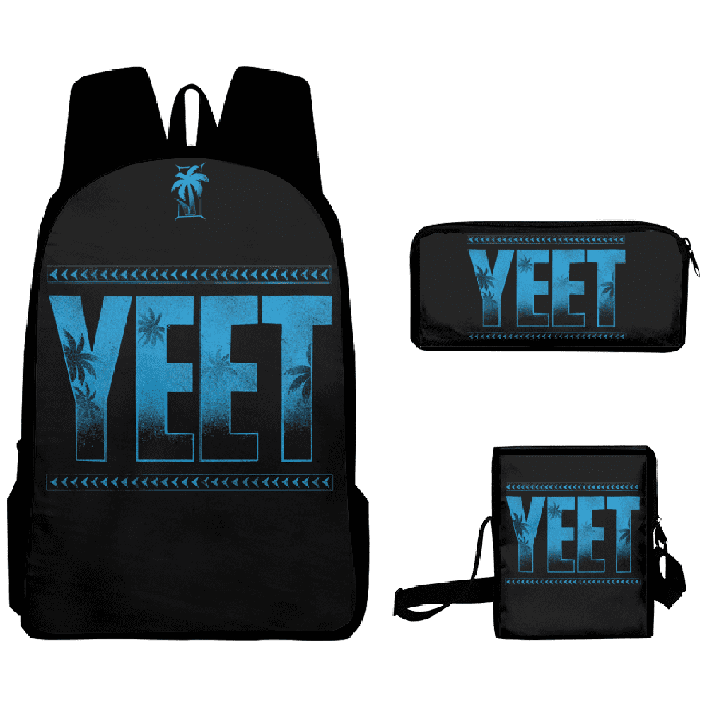Jey Uso Yeet Merch Backpack 3 Piece Set Rucksack Shoulder Bag Women Men ...